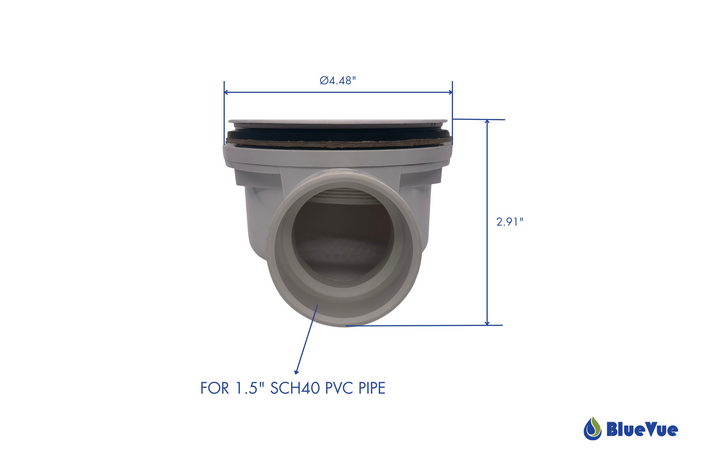 PVC Side Outlet Drain Assembly 1.5" and 2.0" – BlueVue