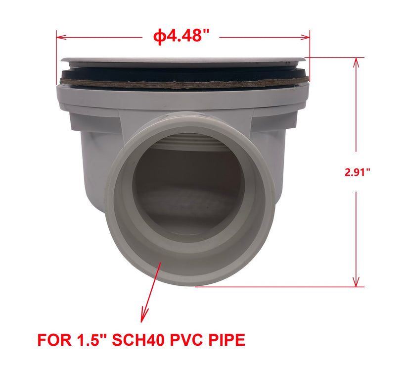 PVC Side Outlet Drain Assembly 1.5" and 2.0" – BlueVue